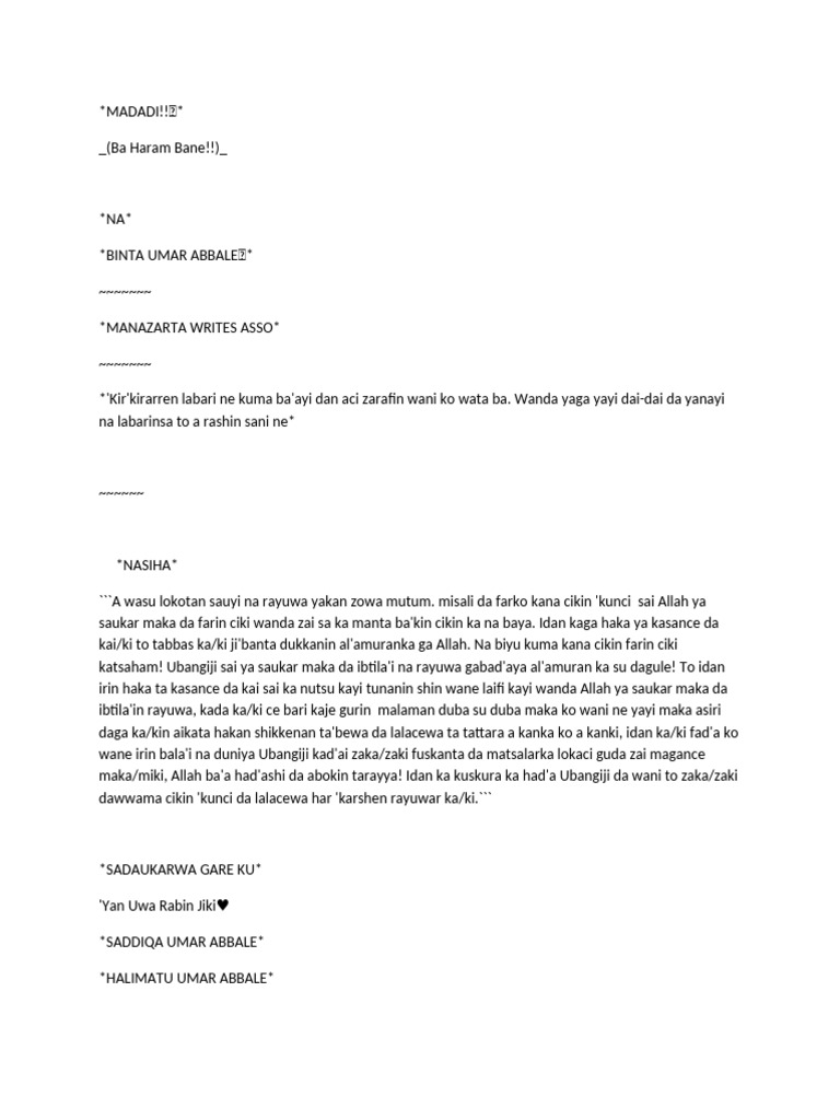 MADADI | PDF
