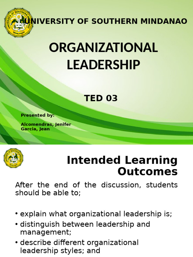 Understanding Organizational Leadership | PDF | Leadership ...