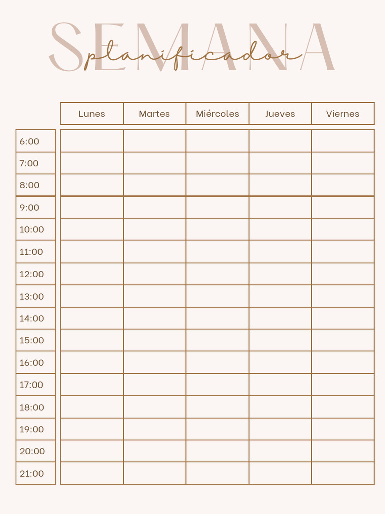 horario semanal | PDF