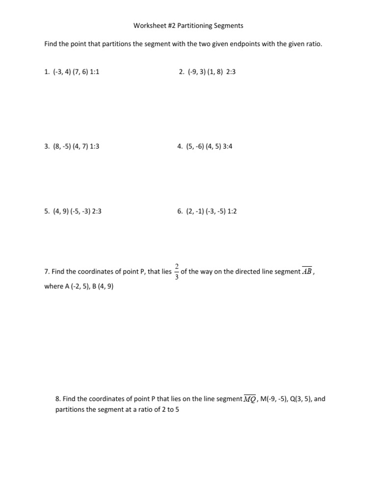 Segment Partition WS | PDF