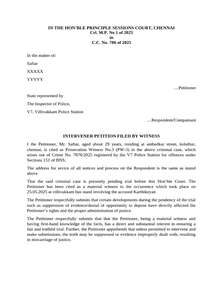 Intervene Aplication | PDF | Witness | Trials