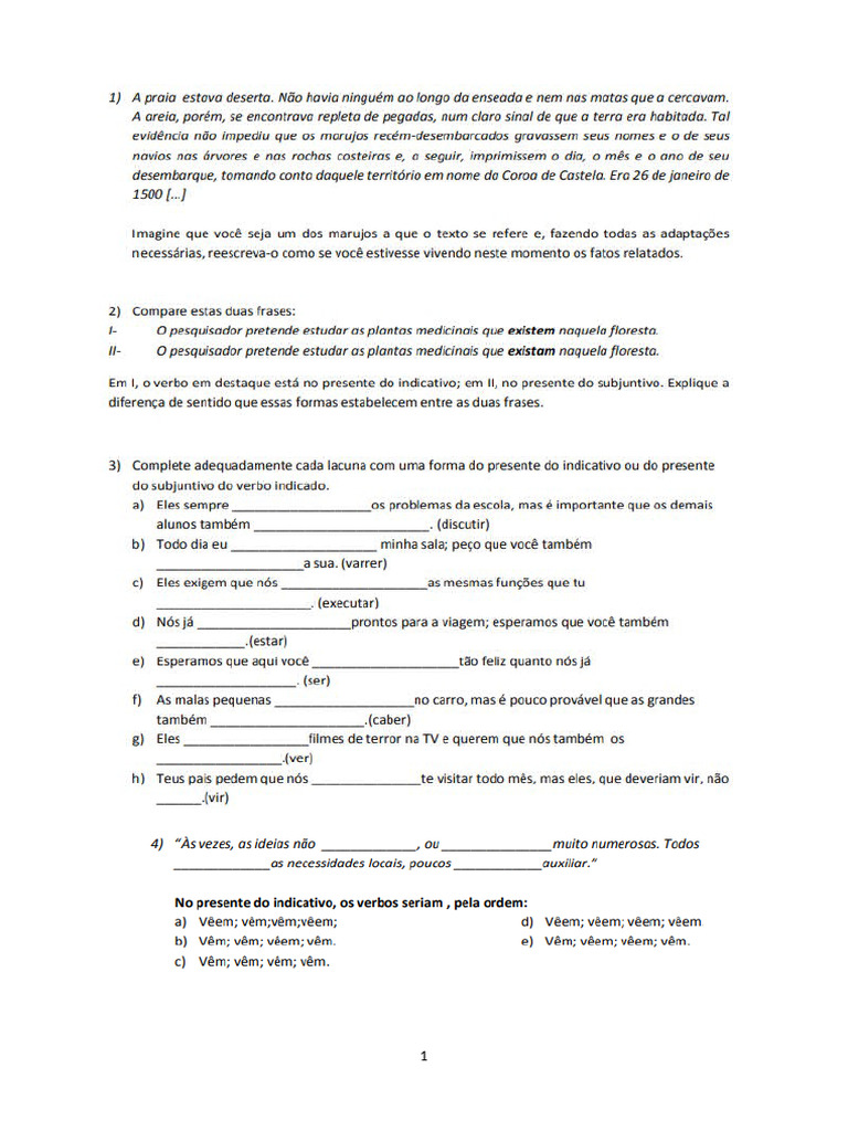 Atividades Verbo 2 Série HGP | PDF