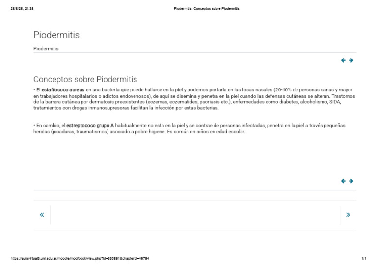 Piodermitis - Conceptos Sobre Piodermitis | PDF