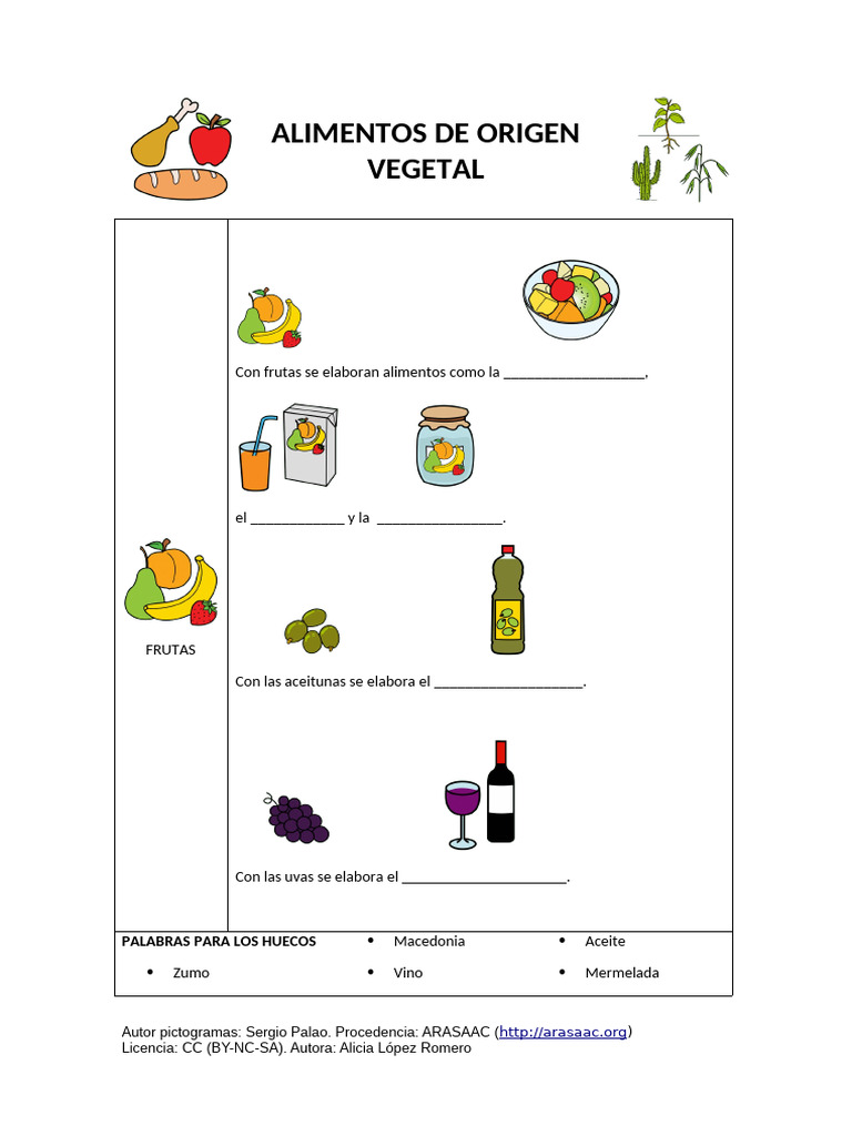 Alimentos de Origen Vegetal | PDF | ensalada | Alimentos