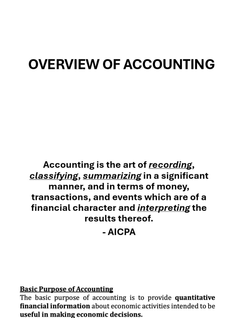 Accounting Basics and Financial Elements | PDF
