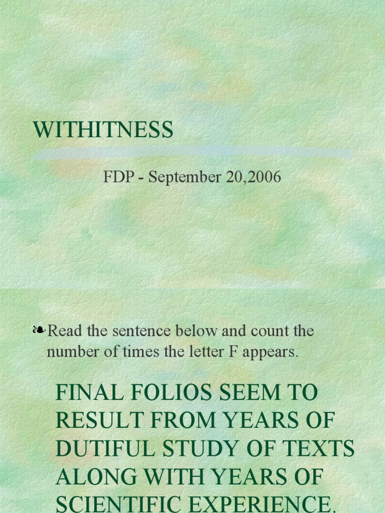 withitness | Classroom | Attention