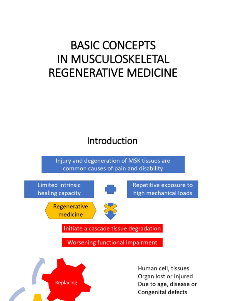 Musculoskeletal Regenerative Medicine Basics | PDF
