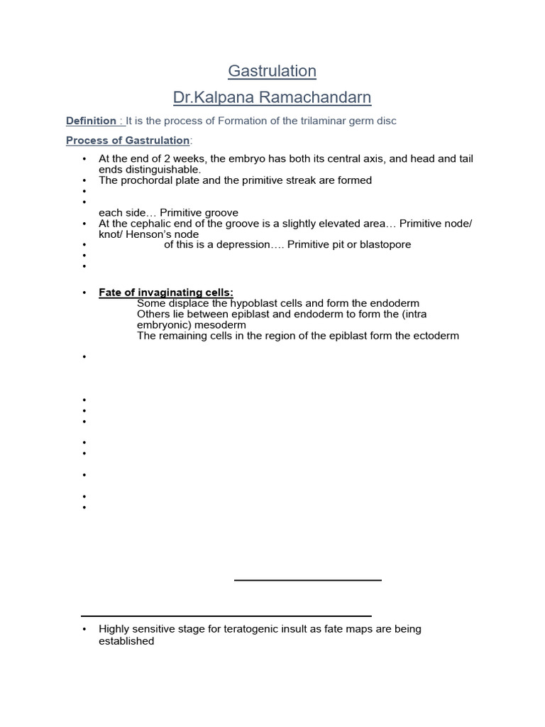 Understanding Gastrulation Process | PDF | Biological Processes ...