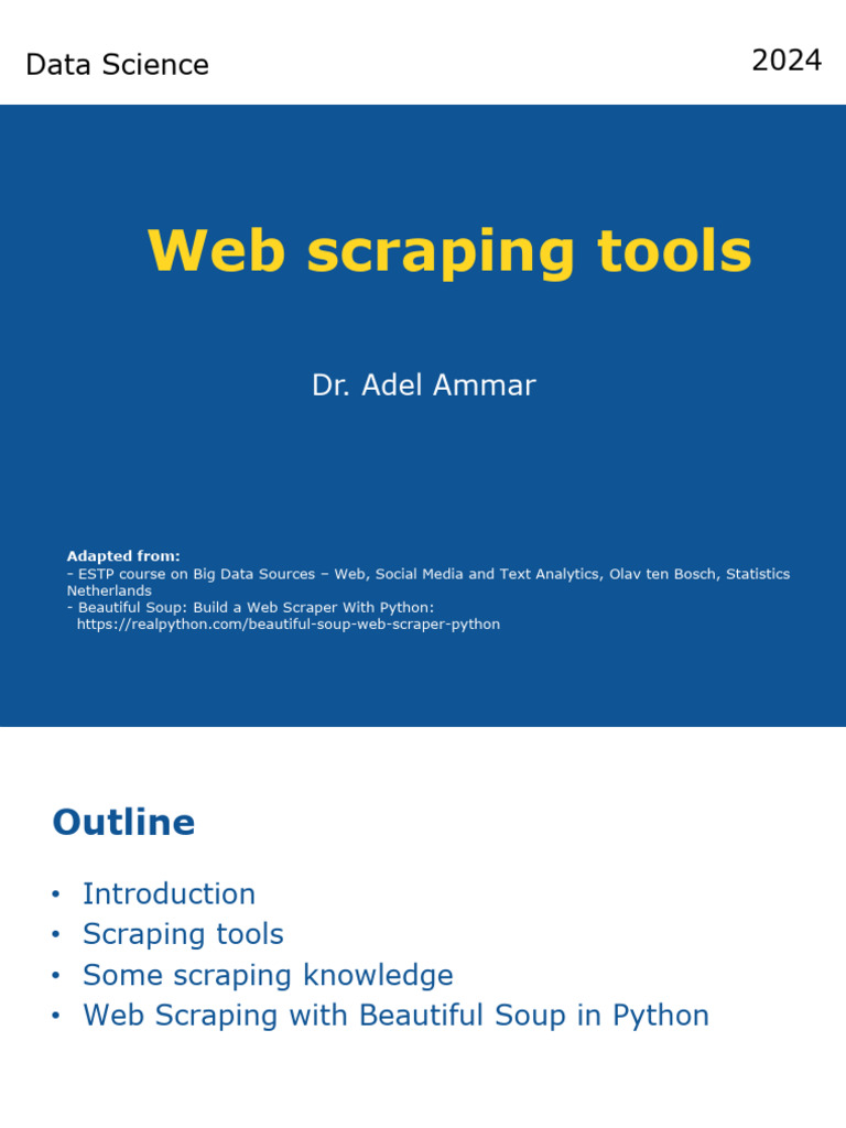 Web Scraping with Python: Tools & Techniques | PDF | World Wide Web ...