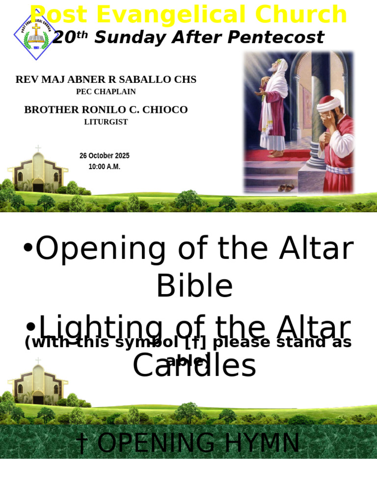 26 October 2025 20th Sunday After Pentecost | PDF | Theology | Religious Belief And Doctrine