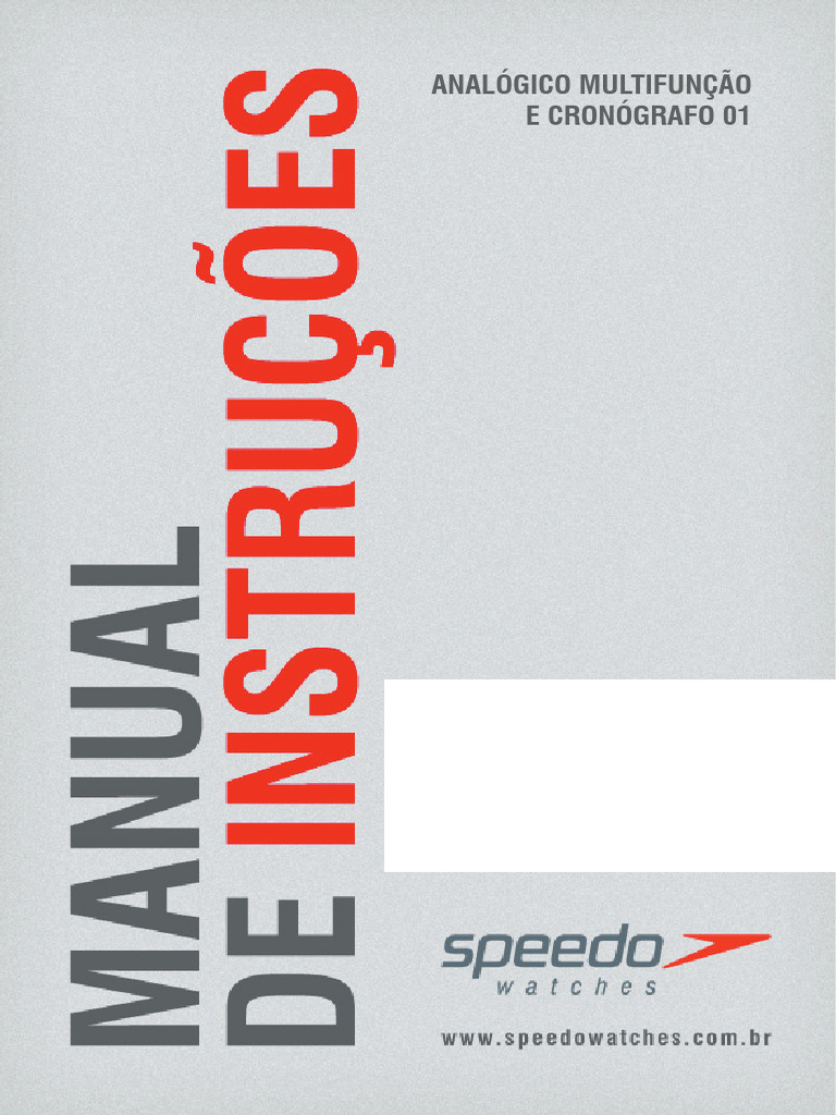 Manual de Uso do Relógio Speedo | PDF | Mergulho submarino | Pressão