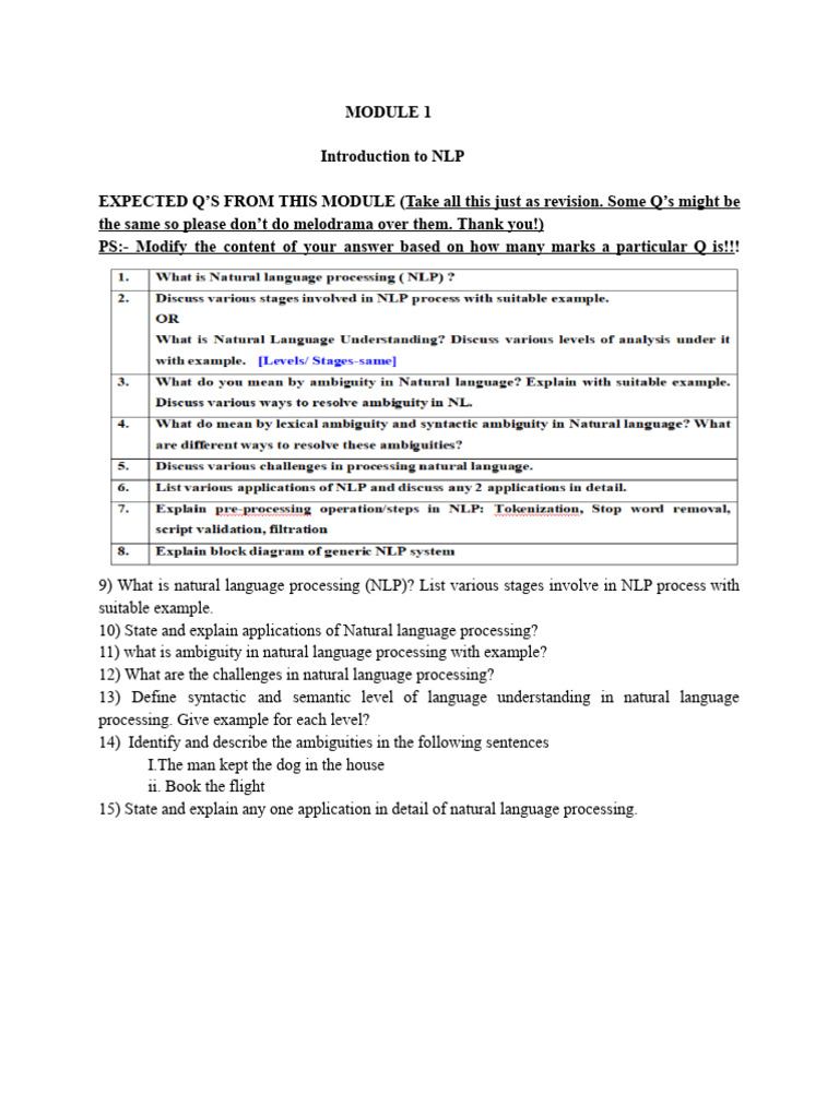 Nlp Mt Notes Pdf Semantics Morphology Linguistics