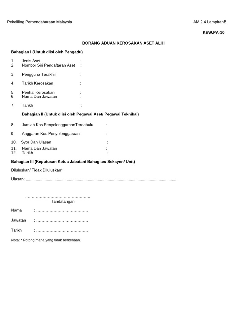 Kew Pa 10 Baru | PDF