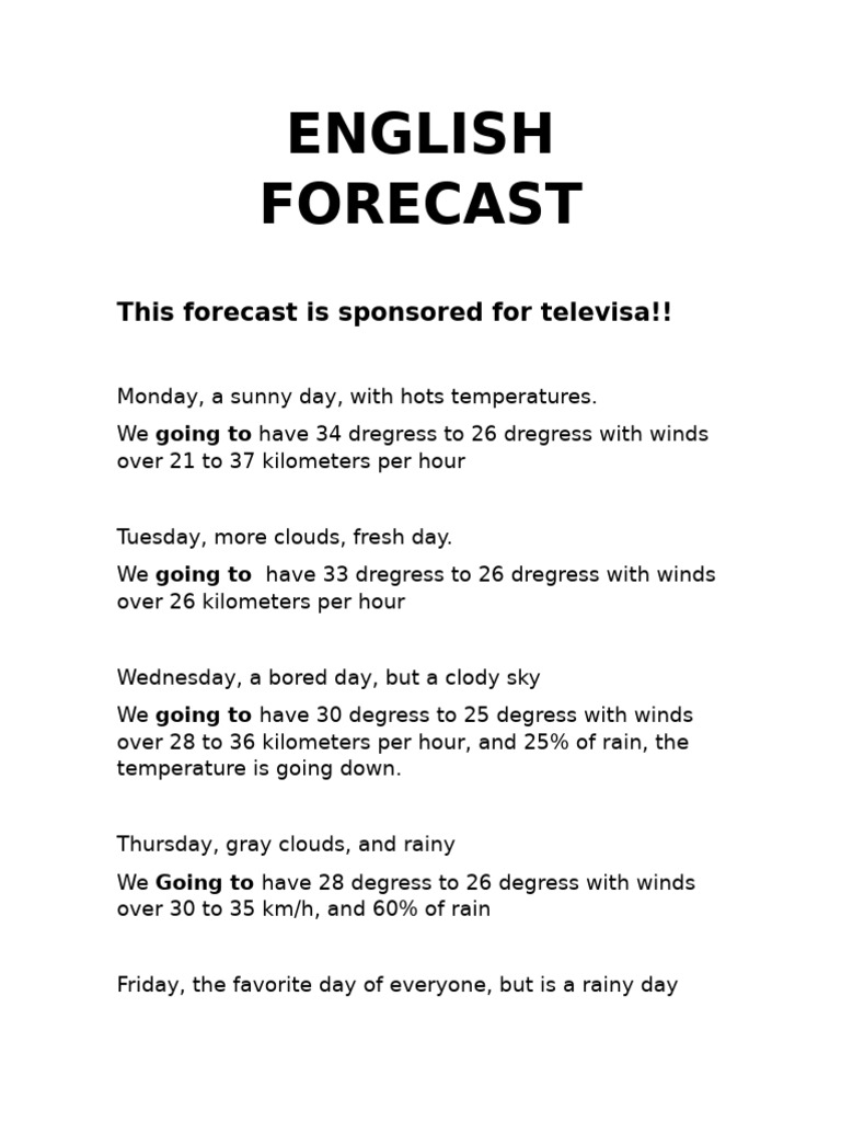 English Forecast | PDF