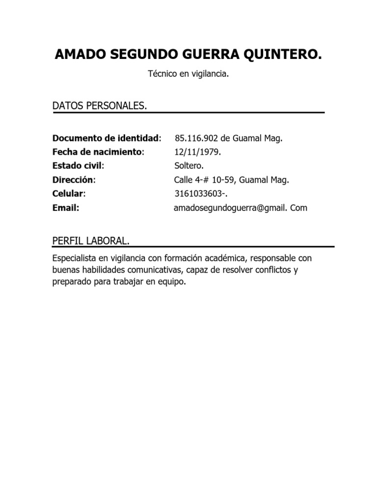 Amado Segundo Guerra Quintero PDF | PDF