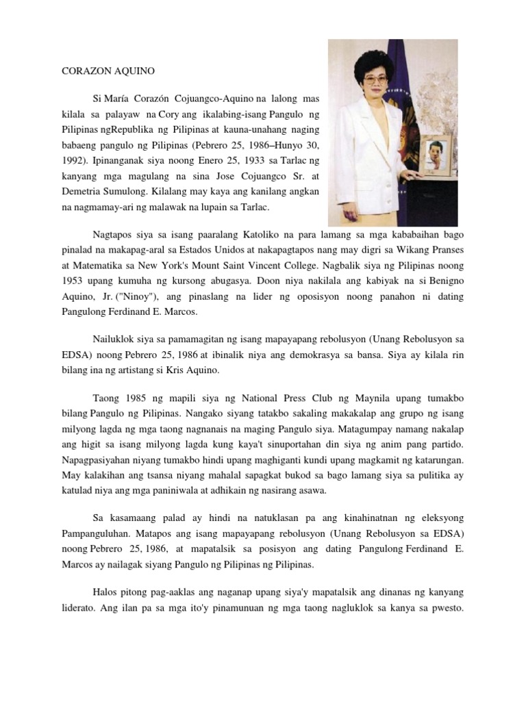 Corazon Aquino | PDF
