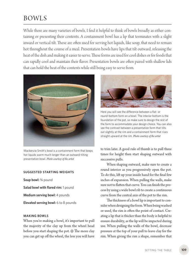 Bowl and Plate Design Techniques | PDF