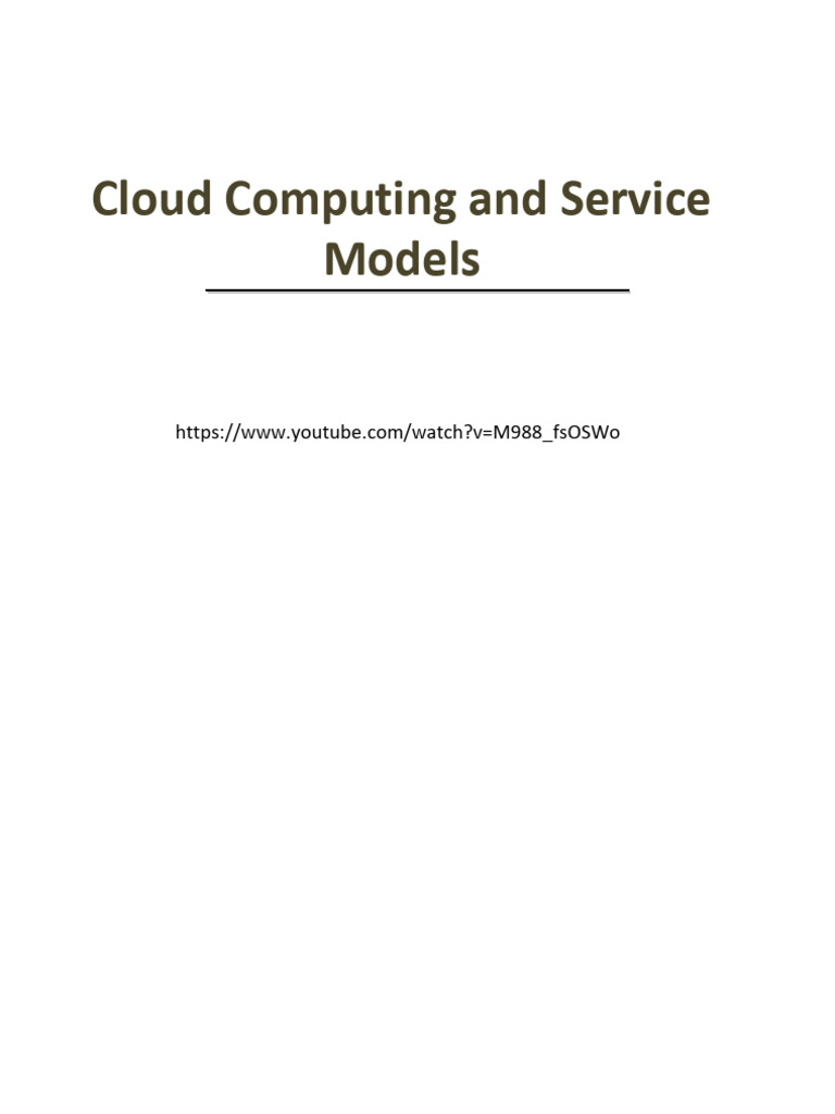 Cloud Computing | PDF | Cloud Computing | Software As A Service