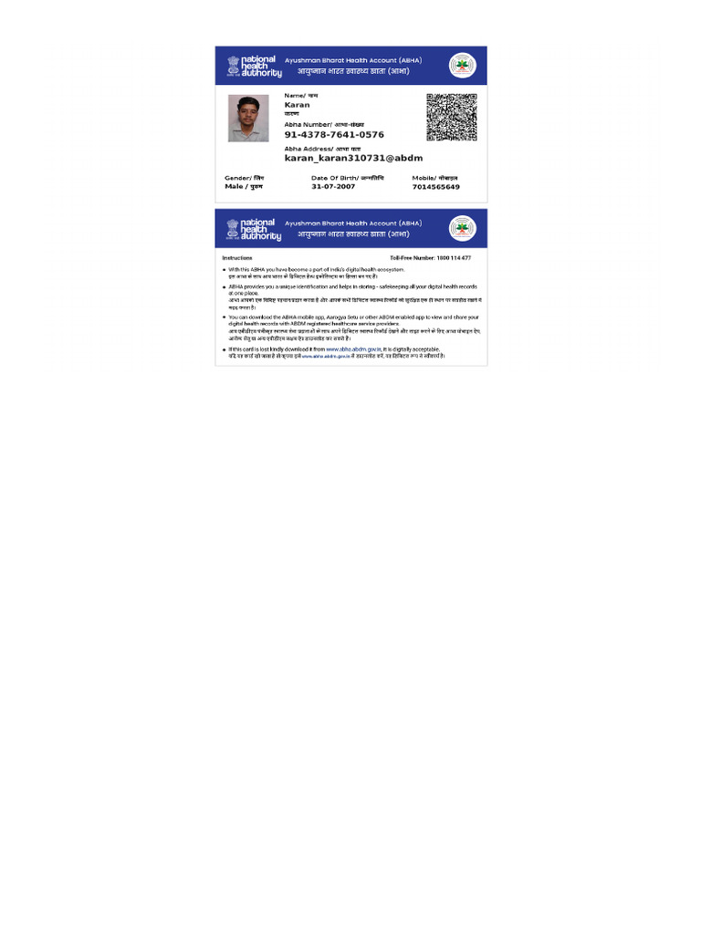 Abha Card | PDF