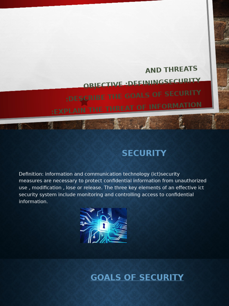 Goals of Security | PDF | Information Security | Information