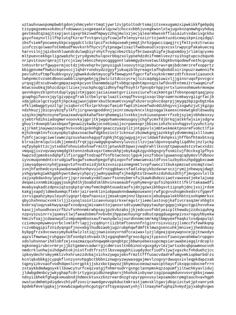 Random Character String Document | PDF