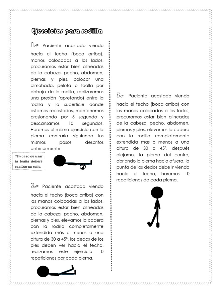 Ejercicios efectivos para fortalecer la rodilla | PDF