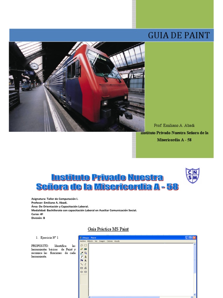 Guia Práctica Paint | PDF | Dibujo | Informática y tecnología de la información