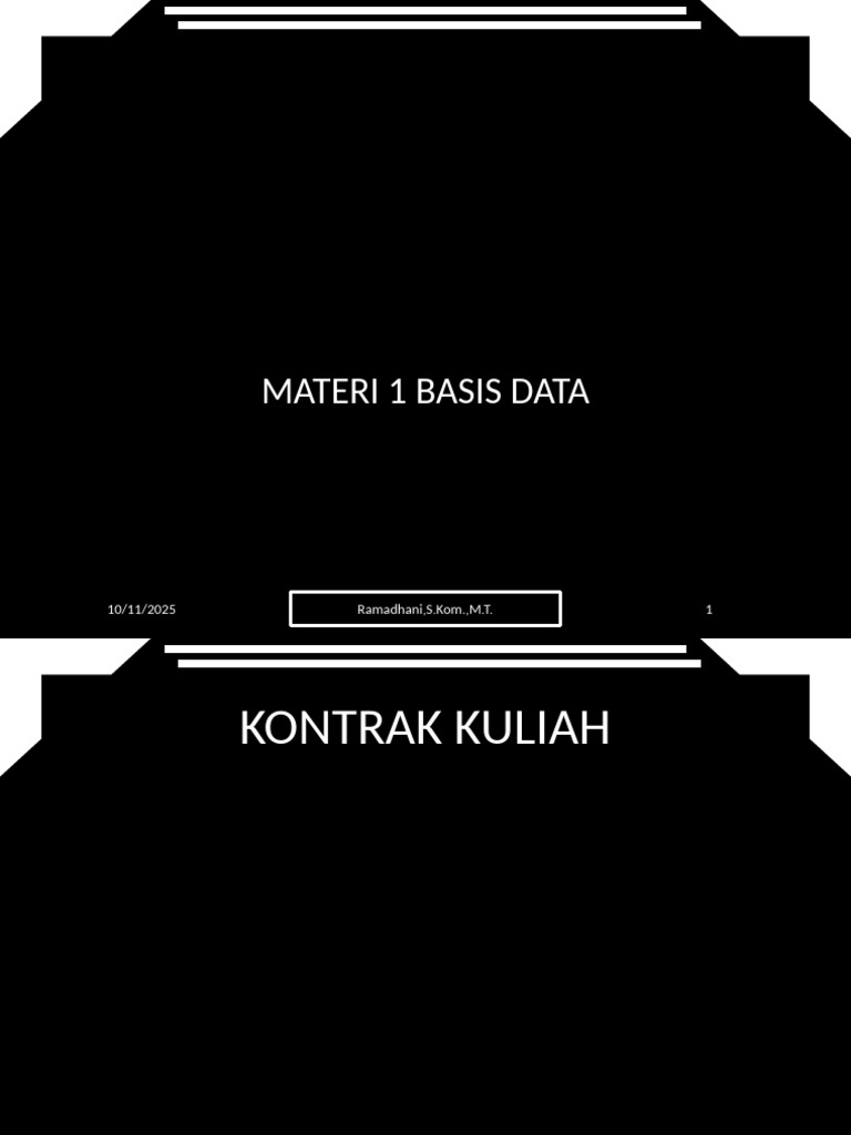 Materi 1 Pengenalan Basis Data | PDF