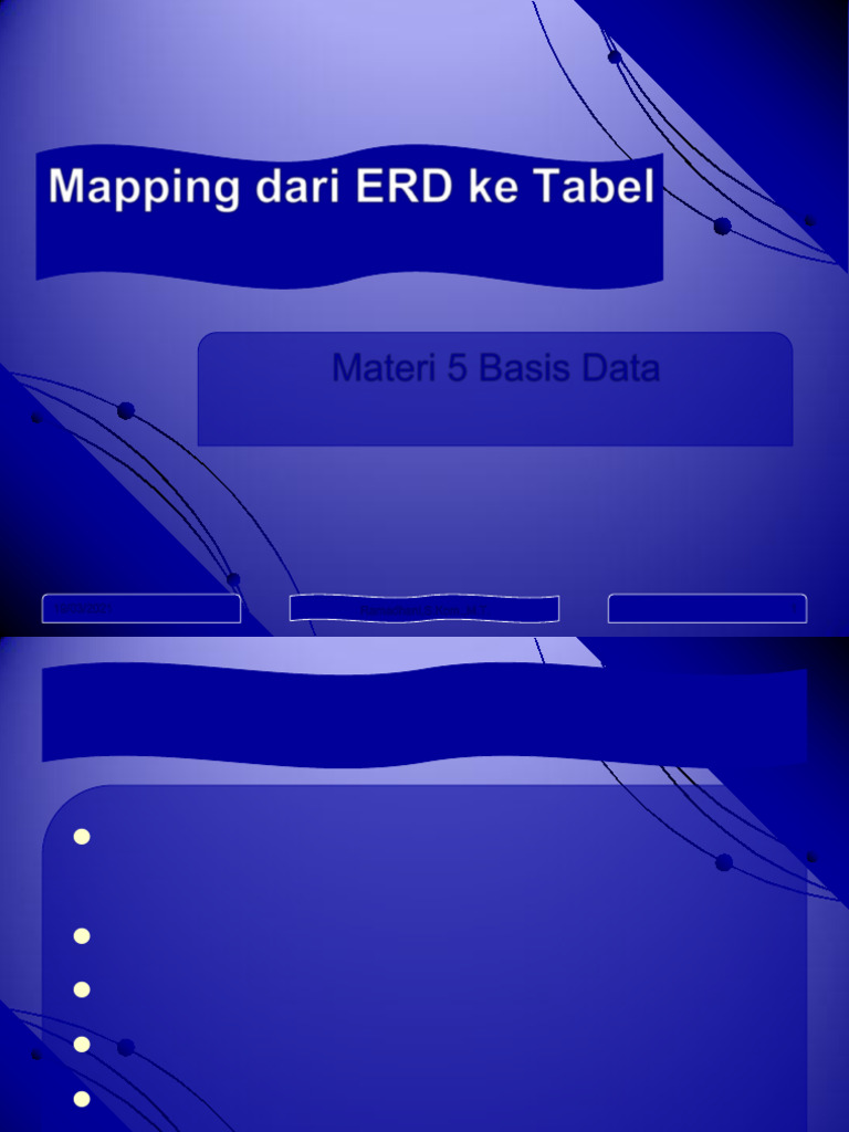 Panduan Mapping ERD ke Tabel Basis Data | PDF
