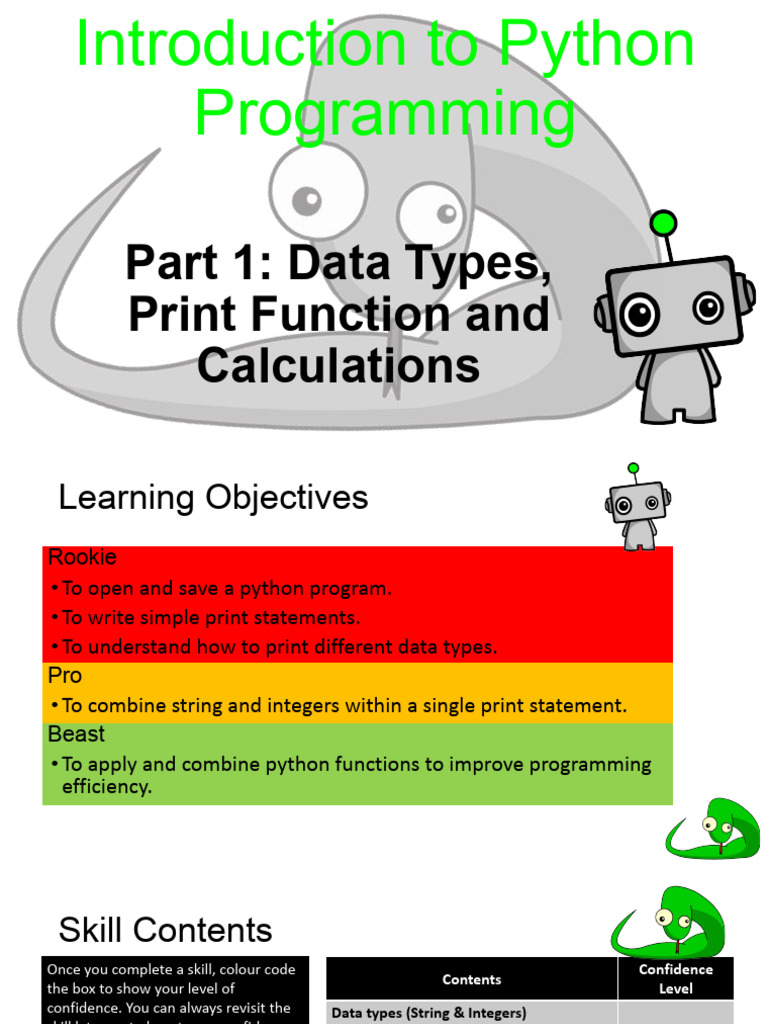 NG Ee Jay Introduction To Python Print Statements Data Types and Calculations | PDF ...