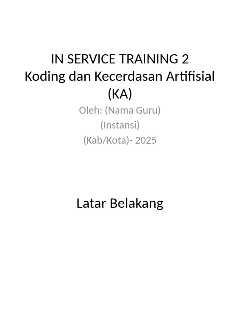 Contoh Draf PPTi IN2 Koding KA (Nama Peserta) | PDF