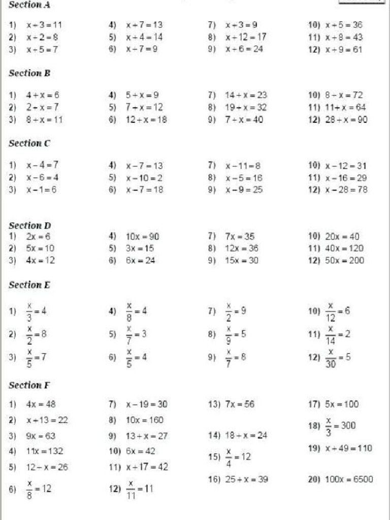 Algebra Week 1 | PDF