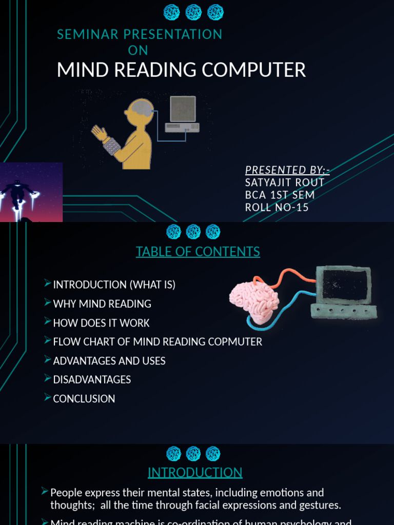 Mind Reading Computer Ppt Pdf Mind Mentalism