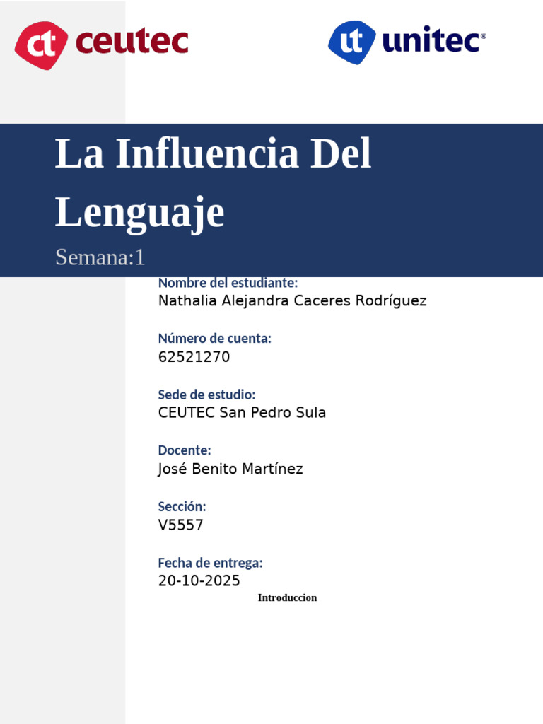 La Influencia Del Lenguaje | PDF | Discurso | Ideologías