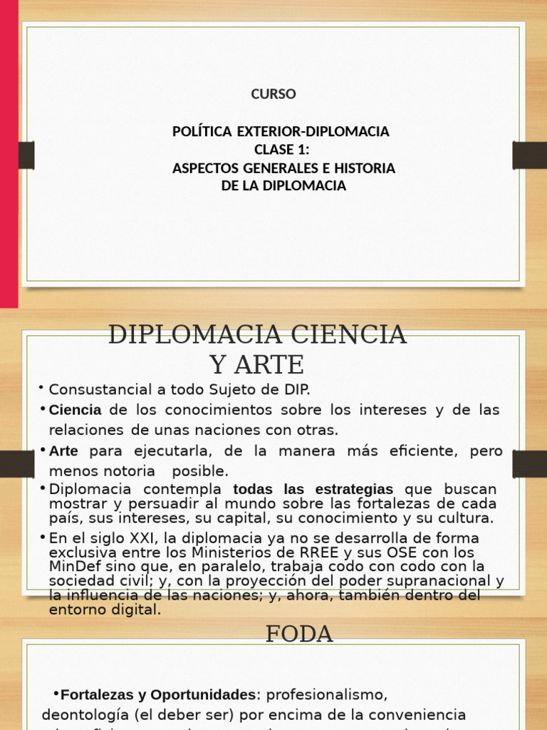 Clase 1 Politica Exterior y Diplomacia | PDF | Diplomacia | Relaciones ...