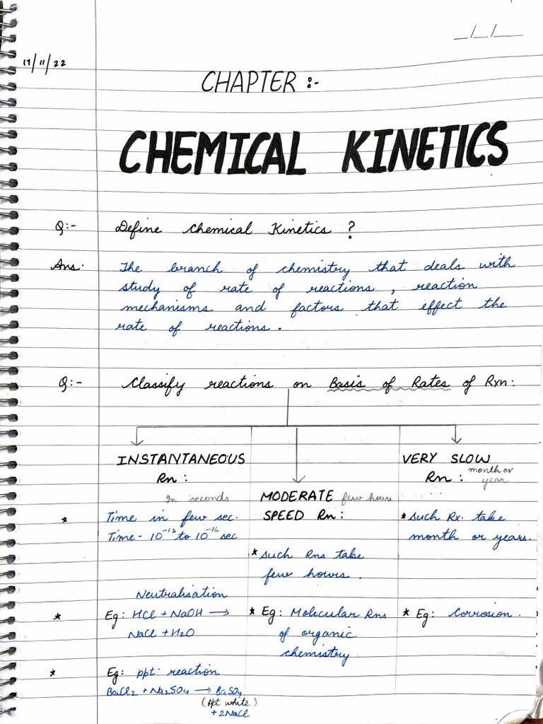Chemical Kinetics | PDF