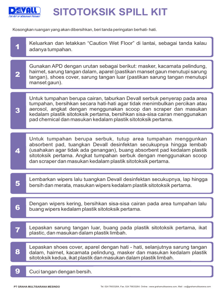 How To Use Cytotoxic Spill Kit | PDF