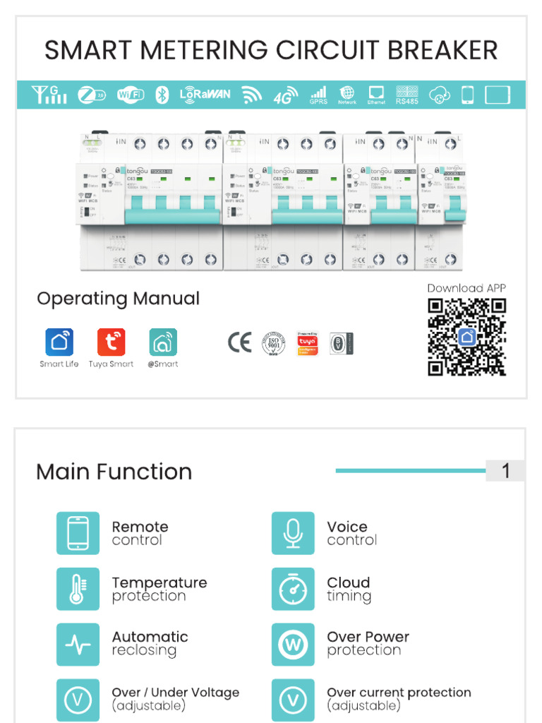 TOQCB2 IOT Smart Circuit Breaker Manual Tongou | PDF