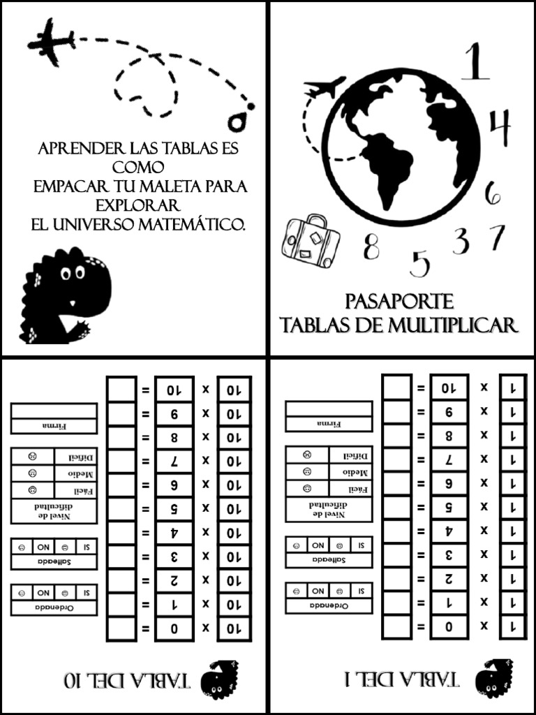 Pasaporte Tablas de Multiplicar | PDF