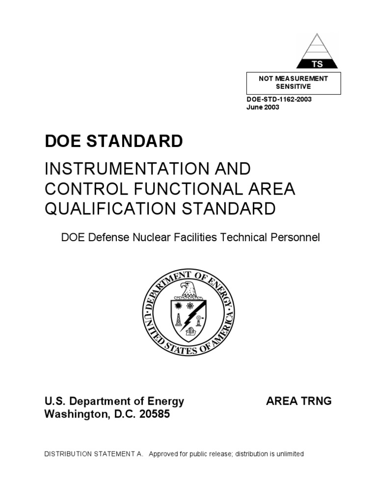 DOE Standard - Instrumentation and Control Functional Area ...