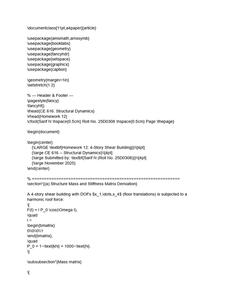 HOMEWORK12_LATEX | PDF | Matrix (Mathematics) | Classical Mechanics