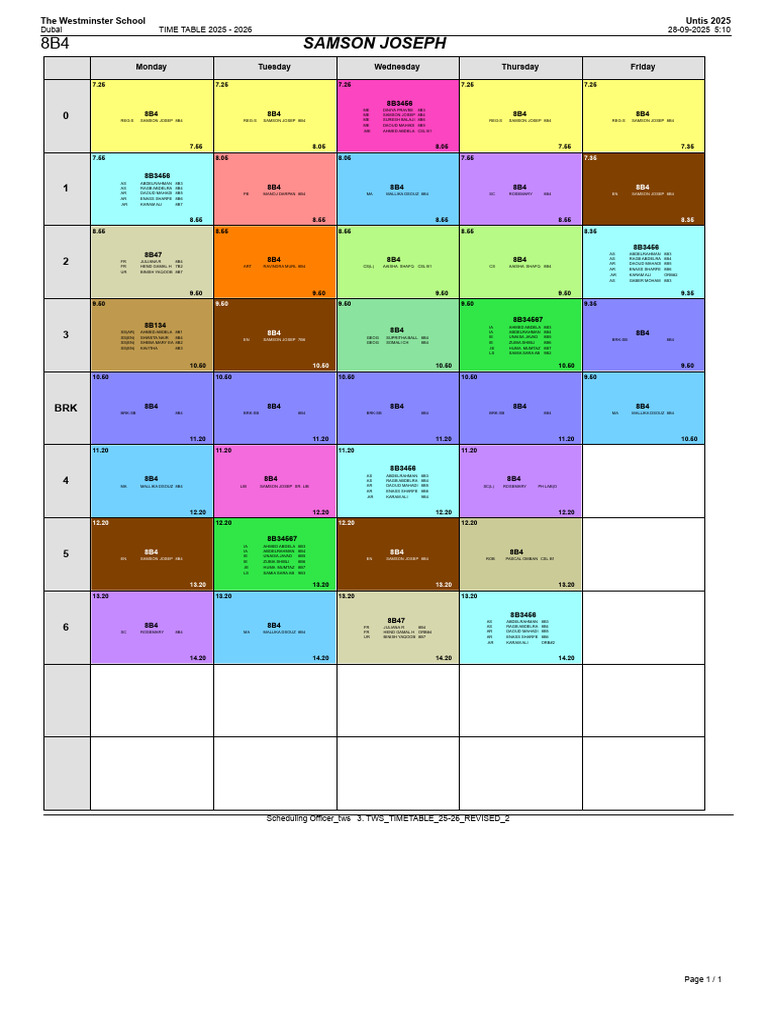 Samson Joseph: Monday Tuesday Wednesday Thursday Friday | PDF