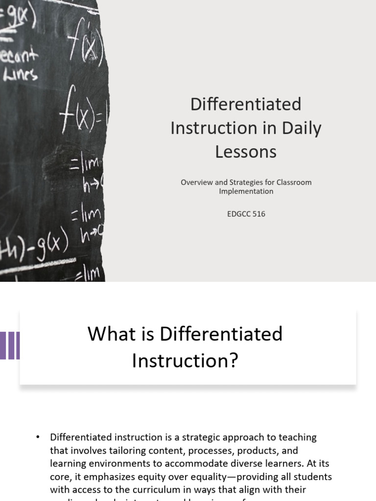Differentiated Instruction Presentation | PDF | Differentiated ...