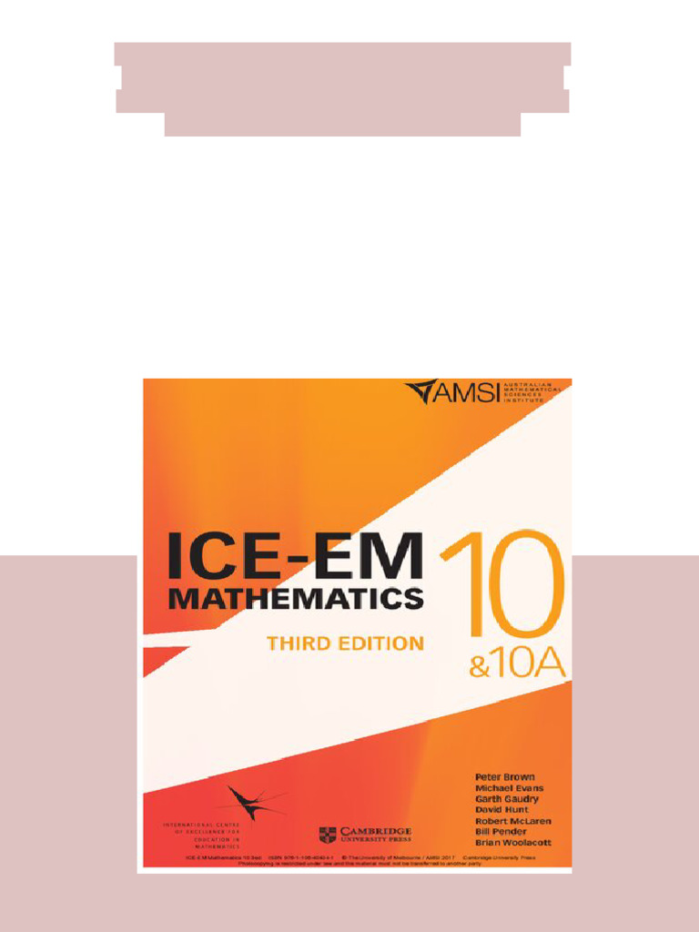 (Ebook) ICE-EM Mathematics Year 10&10A by Peter Brown, Michael Evans ...