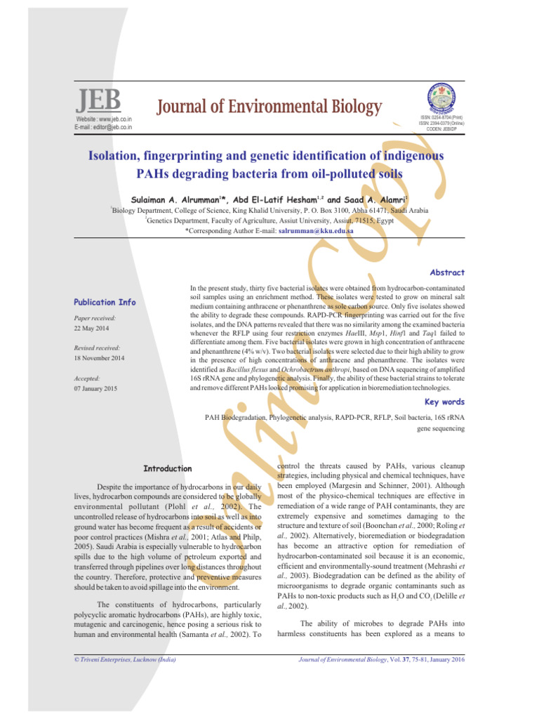 Paper 11 | PDF | Polymerase Chain Reaction | Polycyclic Aromatic ...