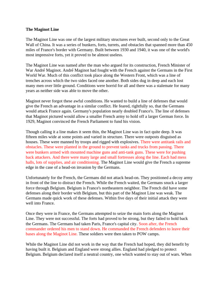 The Maginot Line: A Military Failure Explained | PDF | Fortification ...