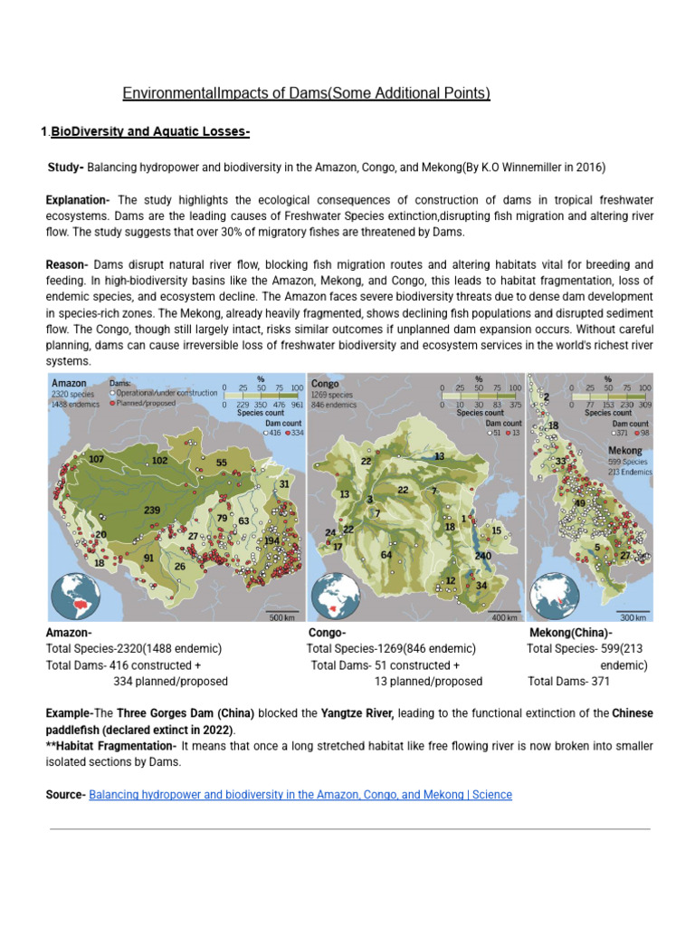 EnvironmentalImpacts of Dams-Additional Points | PDF | Reservoir ...
