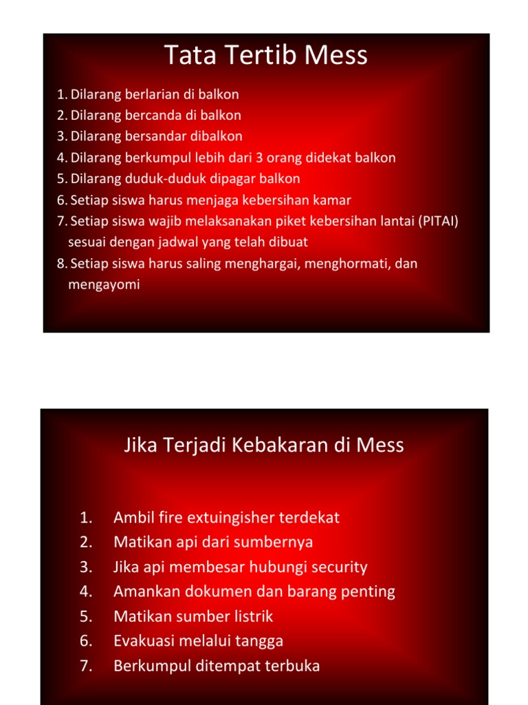 Tata Tertib Mess | PDF