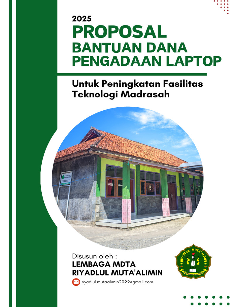 Merah Putih Sederhana Geometris Cover Proposal Kegiatan Dokumen A4 | PDF