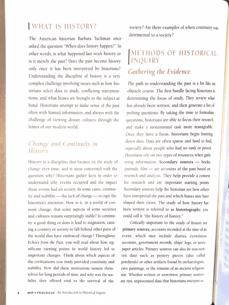 Ancient Civ Intro To History and Archaeology Reading | PDF